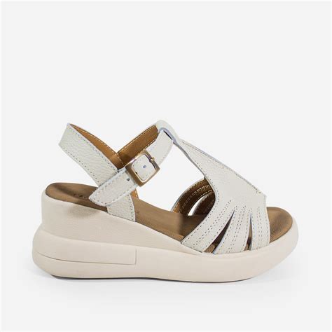 Sandalias Mujer Maribu Cuero Hueso 366