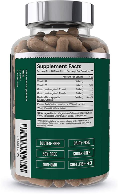 Bone Boost Bone Health Supplement Calcium Vitamin D3 K2 Cissus