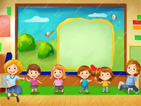 Premium Ai Image Border Template At The Class Room With Wilds And