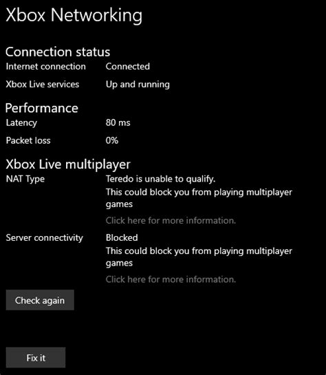 Windowspc Issue Xbox Networking Teredo Is Unable To Qualify