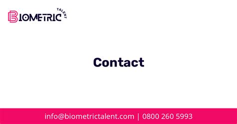 Contact Biometric Talent