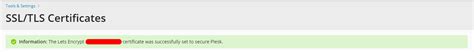 Could Not Issue A Lets Encrypt Ssltls Certificate For Aws Lightsail Plesk Server Help Let