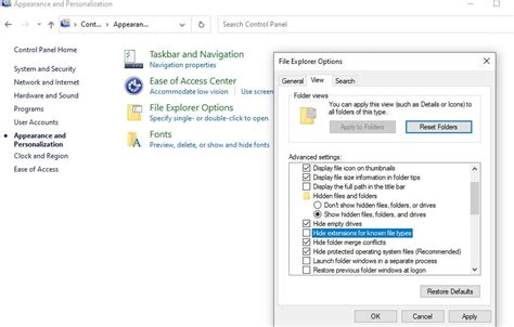 how to show or hide filename extensions in windows 10 step by step
