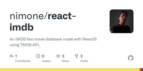 Github Nimonereact Imdb An Imdb Like Movie Database Made With Reactjs Using Tmdb Api