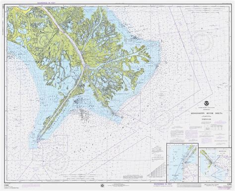 Mississippi River Delta Map 1976 Nautical Chart Print Etsy
