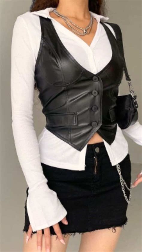 20 Leather vest outfit ideas styling hacks ᵕ ᐟ