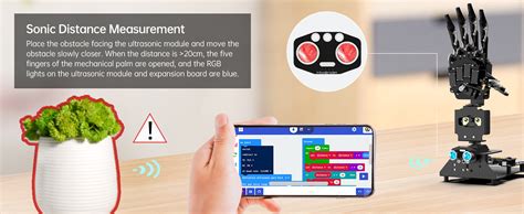 Open Source Robotic Hand Aihand Powered By Microbit V2 Programming Ed Hiwonder