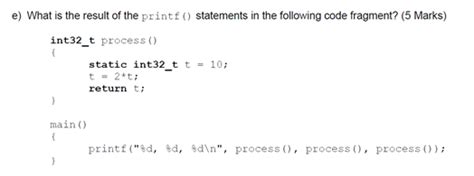 Solved Consider The Following Code Fragments Answer The