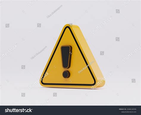 Isolate Realistic Yellow Triangle Caution Warning Stock Illustration Shutterstock
