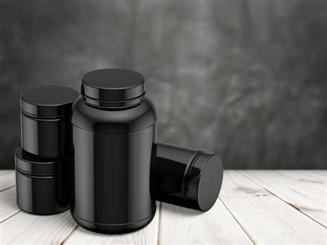 Premium Photo 3d Illustration Supplement Bottle Isolated On Wooden