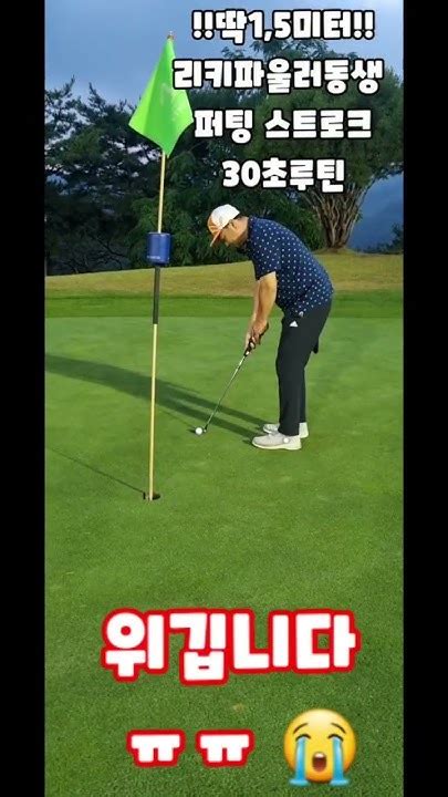 리키파울러동생 딱15미터 내리막 위깁니다ㅠㅠ 😭필드골프필드필드레슨 Youtube