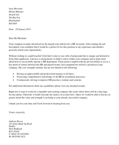 13 Sample Hr Job Application Letters Free Sample Example Format