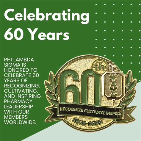 Phi Lambda Sigma Is Honored To Celebrate 60 Years Of Recognizing Cultivating And Inspiring