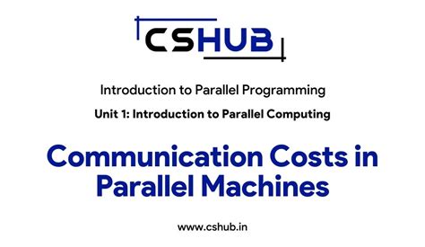 Communication Costs In Parallel Machines Introduction To Parallel