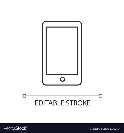 Mobile Phone Linear Icon Royalty Free Vector Image