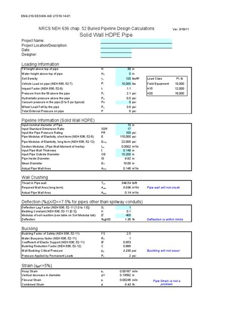 Pipeline Design Calculations Pdf Buckling Pipe Fluid Conveyance