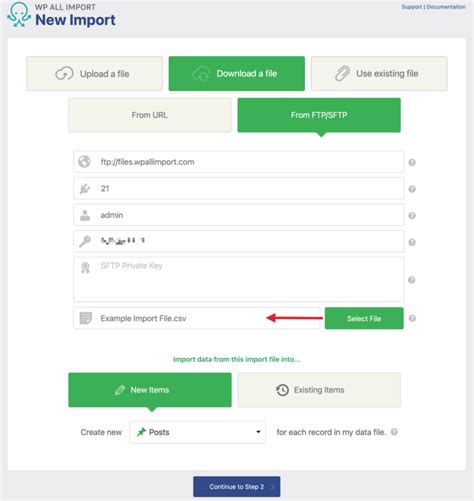 Import From External Source Or Use Existing File Wp All Import