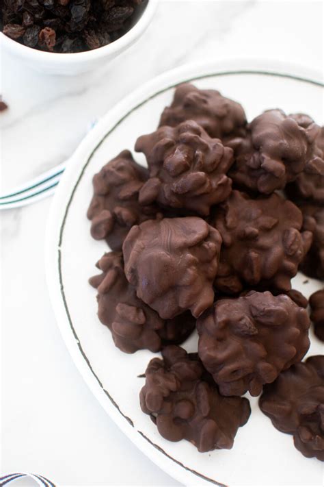 Chocolate Covered Raisin Clusters Mimis Organic Eats