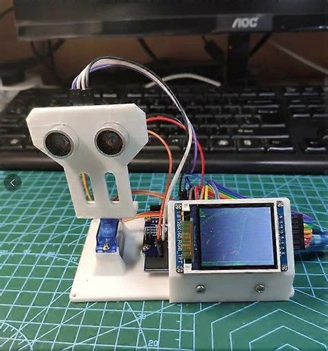 3d Printing Mini Radar Detection Robot With 18 Tft Screen To Ultrasonic Radar For Arduino Robot