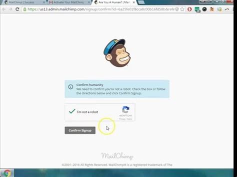 How To Create A Free MailChimp Account YouTube