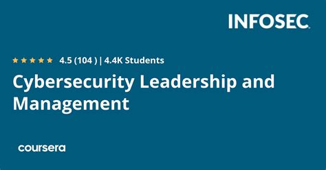 Cybersecurity Leadership And Management Specialization [3 Courses