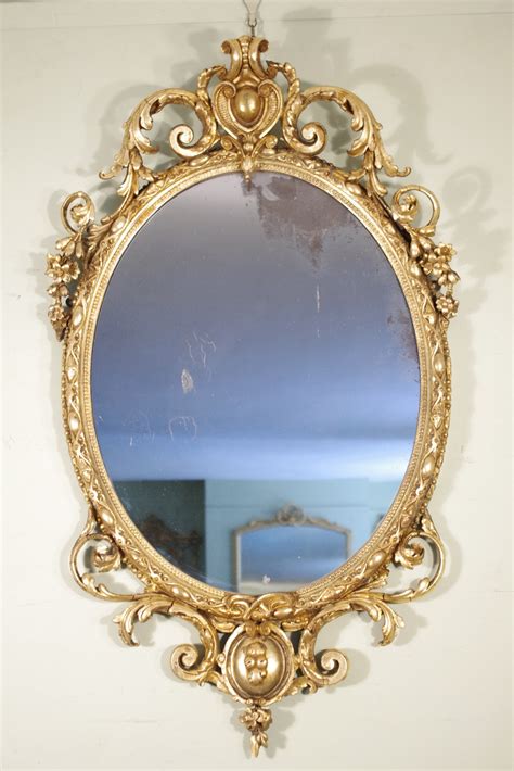 Victorian Gilt Oval Wall Mirror