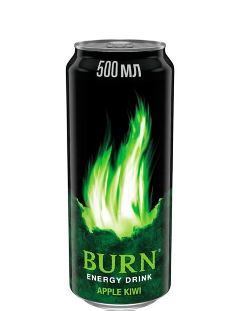 Енергетичний напій Burn Apple Kiwi 0.5л купити енергетик