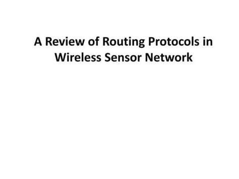 Qos Aware Routing Protocol For Wsn Pptx Computer Networking Computing