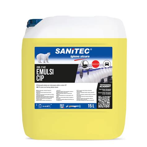 Непенлив алкален препарат за инсталации Sanitec Emulsi Cip 18 кг Emag Bg