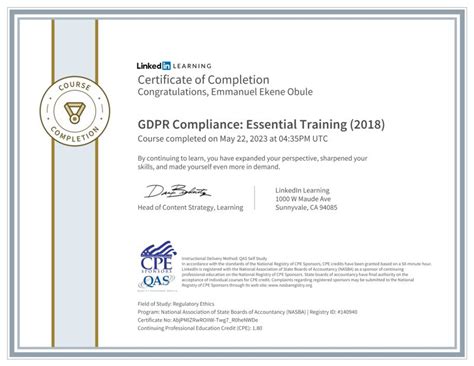 Emmanuel Ekene Obule Cippe On Linkedin Certificate Of Completion