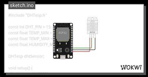 W10溼溫度感測 Wokwi ESP32 STM32 Arduino Simulator