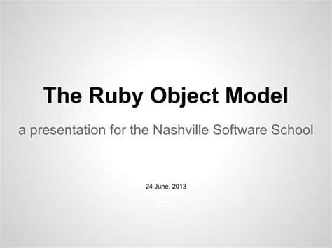ruby object model ppt