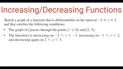 Increasing Decreasing Functions Sketch F X From Given Points And