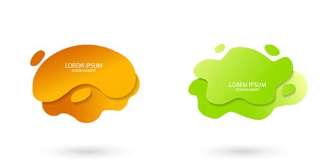 흰색 배경에 격리된 유체 프레임입니다 추상적 인 액체 모양 다채로운 요소 기하학적 선 동적 형태의 그라데이션 파도 세트 배너 전단지 명함용 벡터 플랫 디자인 0명에 대한