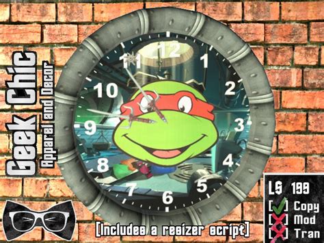 Second Life Marketplace Ninja Turtle Clock