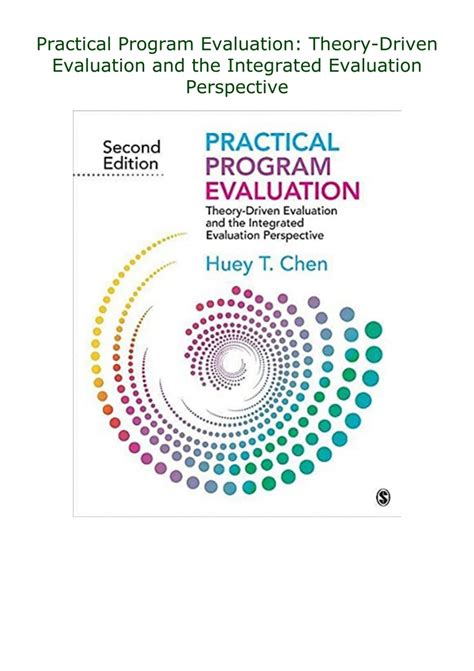 Pdf Download Practical Program Evaluation Theory Driven Evaluation And