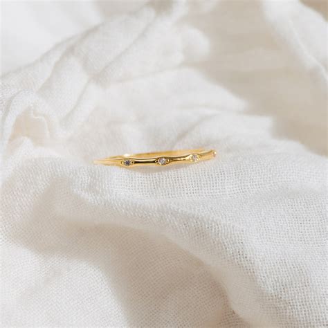 Juliet Sprinkle Diamond Stacking Ring Caitlyn Minimalist