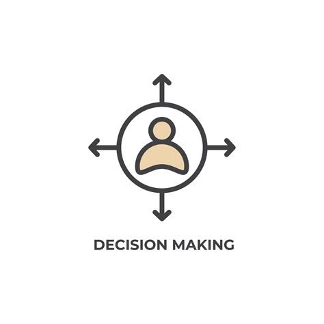 Vector Sign Of Decision Making Symbol Is Isolated On A White Background Icon Color Editable