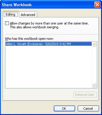 Sharing Your Workbook Microsoft Excel