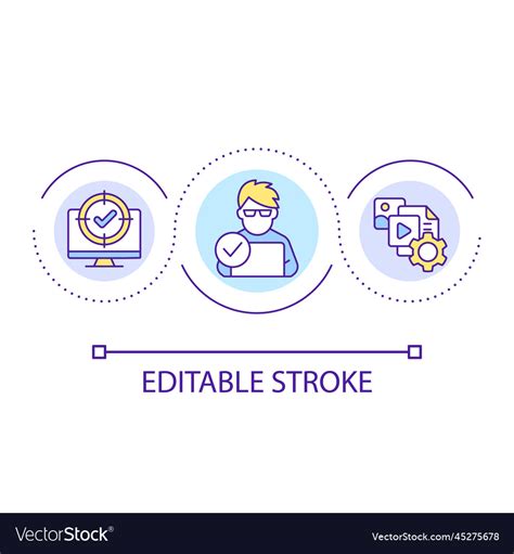 Quality Programming Loop Concept Icon Royalty Free Vector