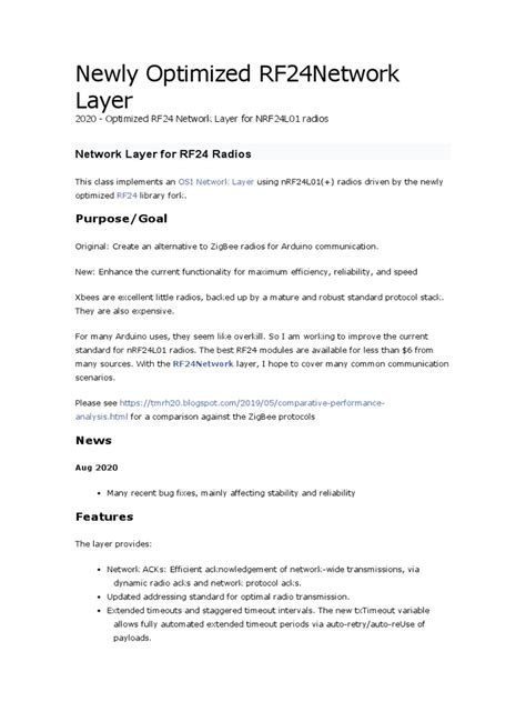 Newly Optimized Rf24network Layer Pdf Network Topology Routing