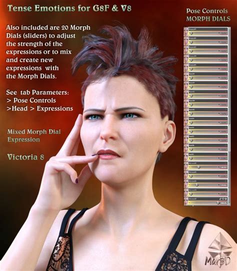 Tense Emotions With Morph Dial Expressions For G8f And V8