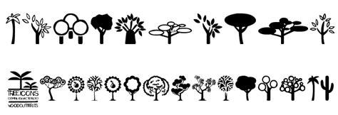 Tree Icons Font FFonts Net