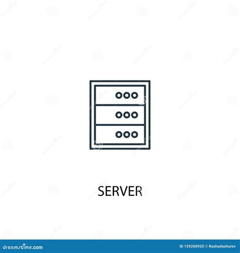 Server Concept Line Icon Simple Element Stock Vector Illustration Of Database Hosting 159260920
