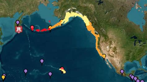 Tsunami Warning California What Time Could Waves Hit La Bay Area San Diego Oceanside And How