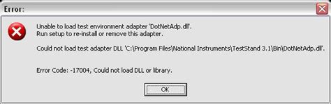 Teststand Test Environment Adapter Dll Error And Type Palette Error Ni Community
