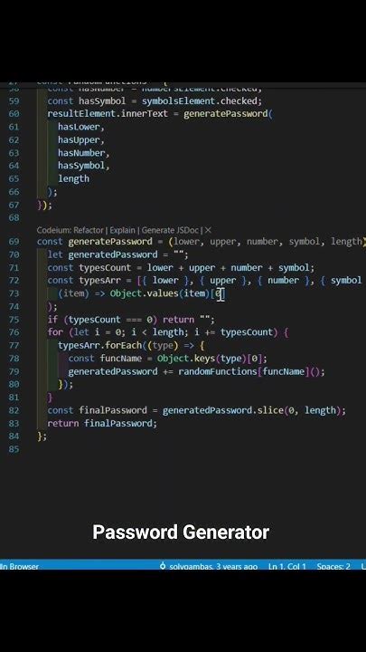 Password Generator Using Html Css Js Coder Project Htmlproject Viral Codewithharry Youtube