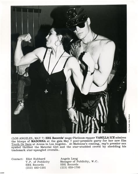 Vanilla Ice And Madonna Photo Shoot