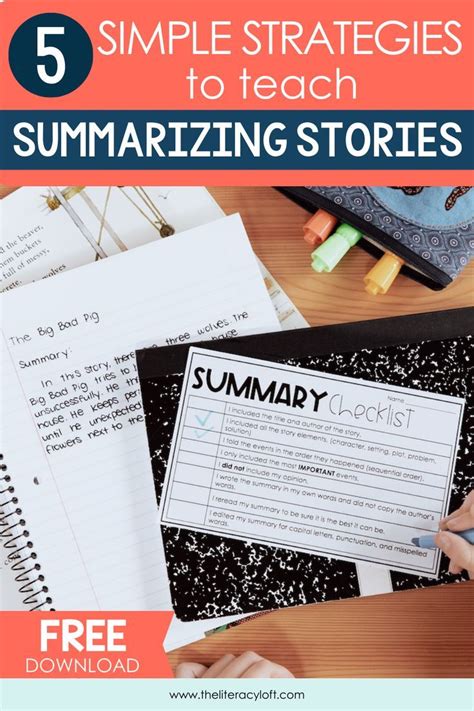 Teaching Strategies Summarizing Stories