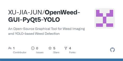 Github Xu Jia Junopenweed Gui Pyqt5 Yolo An Open Source Graphical